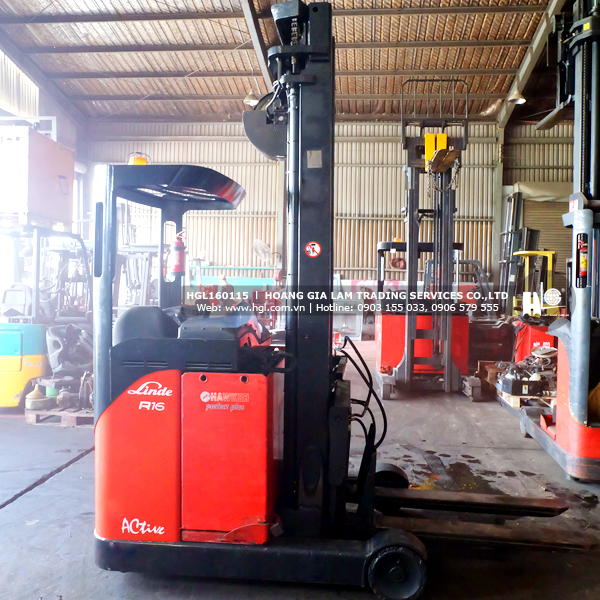 Xe nâng Double deep LINDE R16HD (HGL160115) nâng cao tối đa 7.5m.